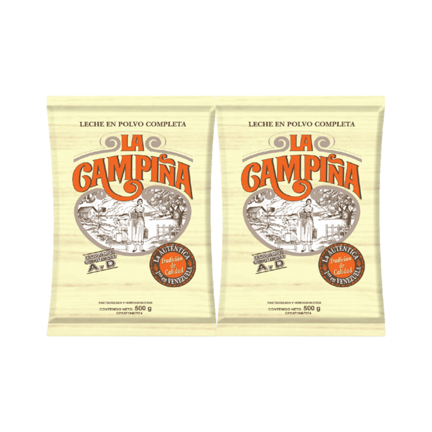 2 Pack Leche en Polvo La Campiña - 500gr – MamaFoods